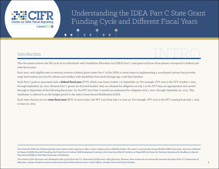 Center for IDEA Fiscal Reporting