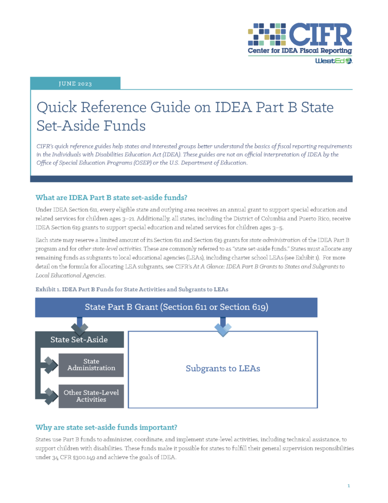 Resources – Center for IDEA Fiscal Reporting