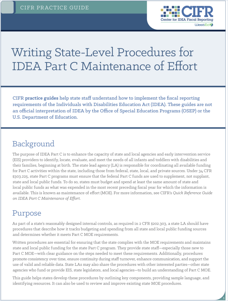 Center for IDEA Fiscal Reporting