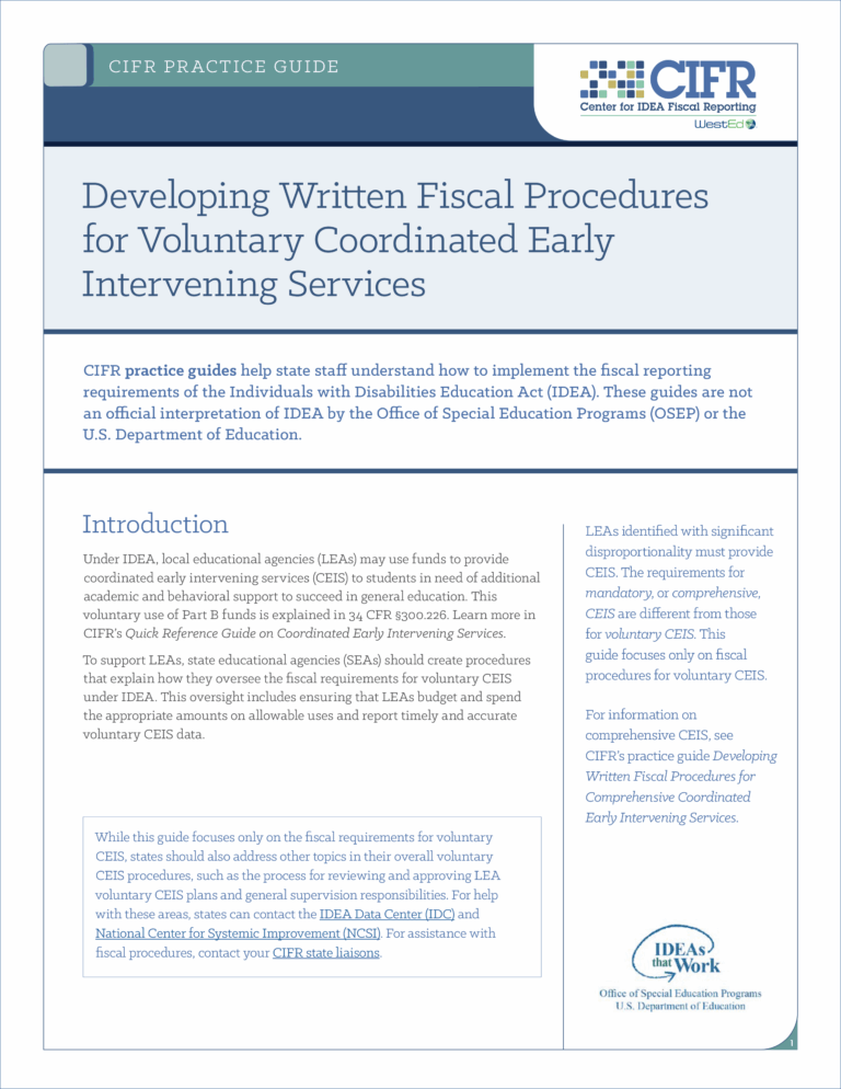 Resources – Center for IDEA Fiscal Reporting
